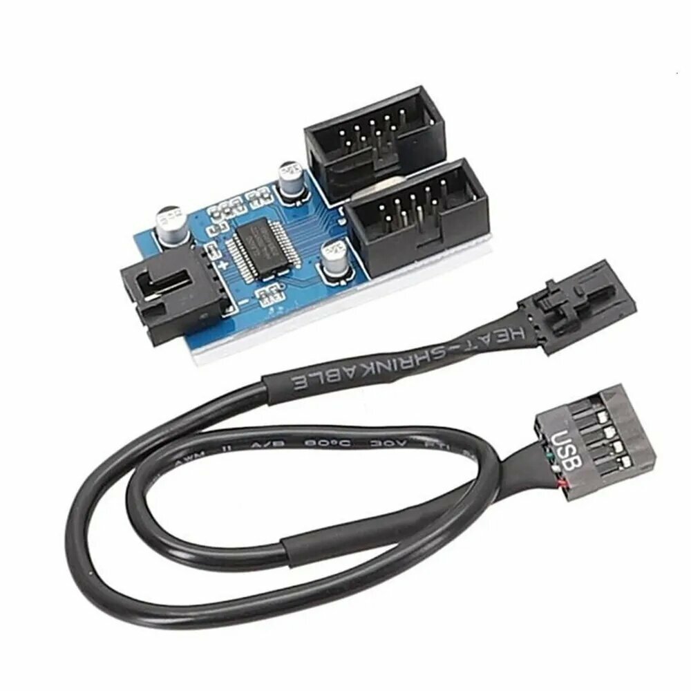 USB-разветвитель 2.0 для вентилятора и подсветки