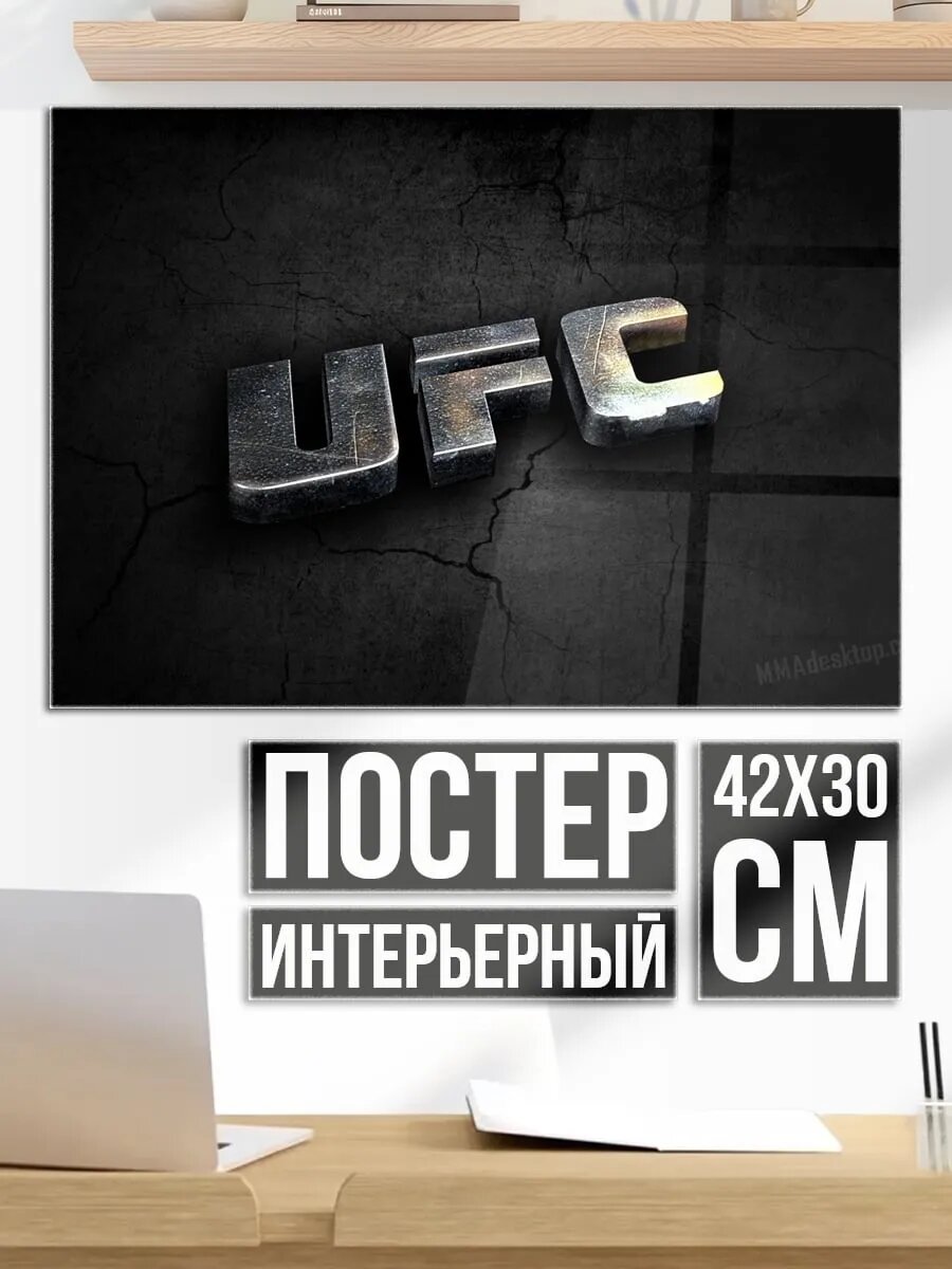 Плакат постер Логотип UFC