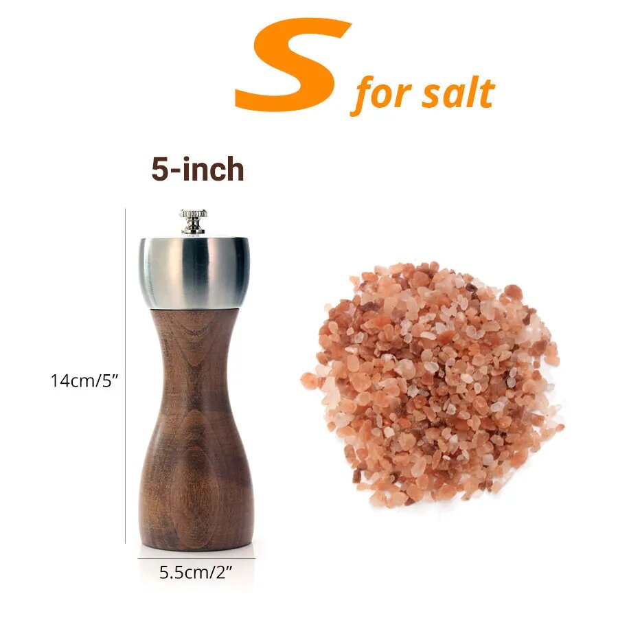 Мельница для соли и перца Leeseph Premium LSPM100808 5 inch for salt