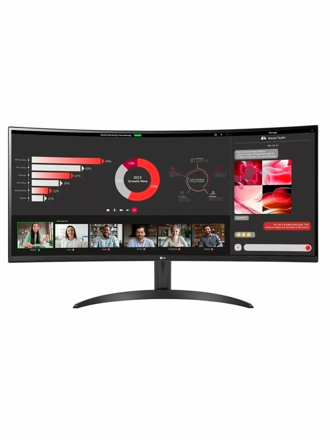 Монитор LG 34" 34WR50QK-B, 3440x1440, VA, 100 Гц, HDMIx2+DP, изогнутый, черный