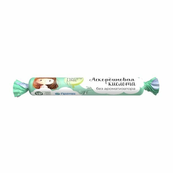 Аскорбинка без ароматизатора Happy line ABC Healthy Food таблетки 10шт