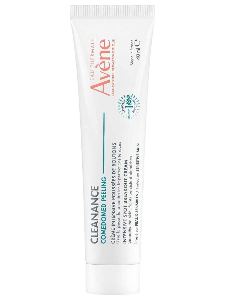 Avene Cleanance Comedomed Peeling, Авен Клинанс Комедомед Пилинг Интенсивный крем для ухода за проблемной кожей, склонной к акне, 40 мл