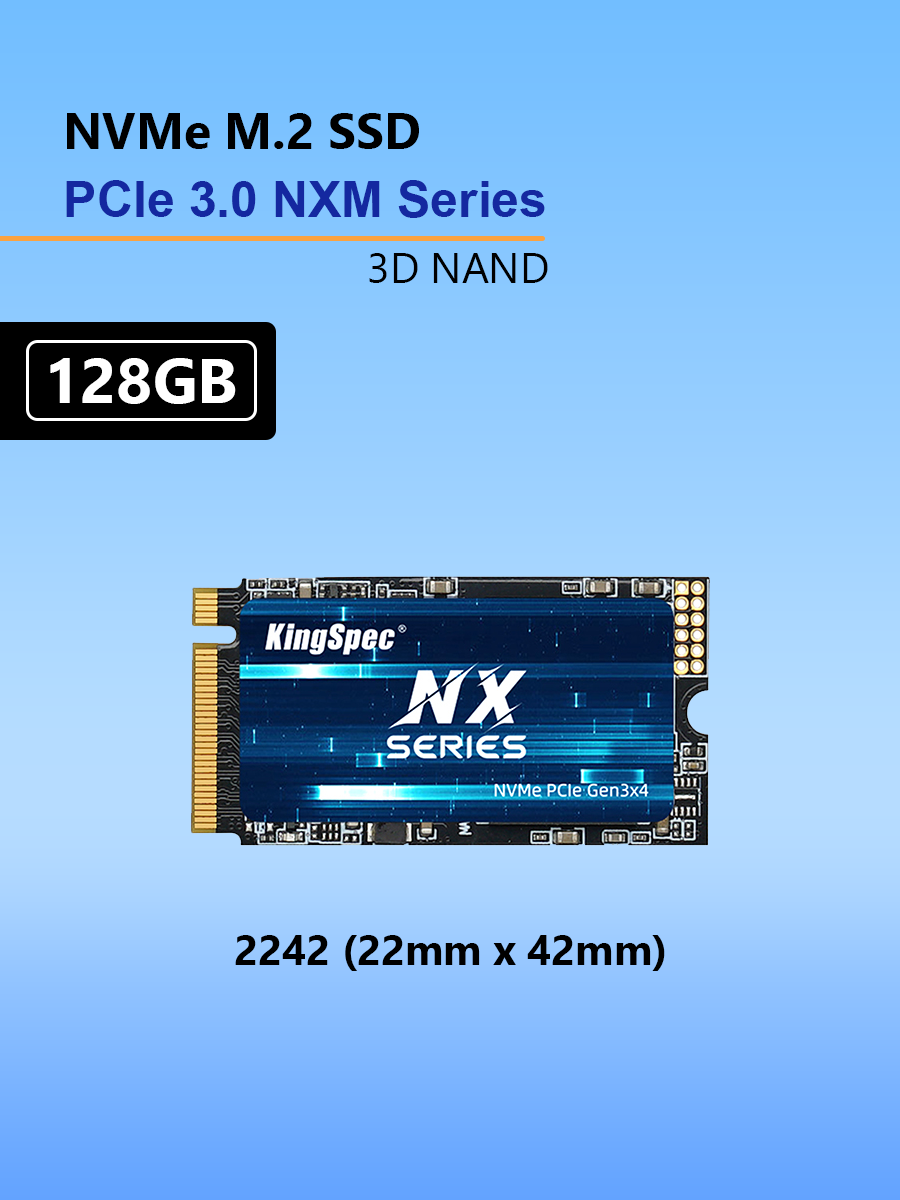 Внутренние хранения 128GB 2242 M.2 SSD PCIe (NVMe) 3.0 серии KinSpec NXM