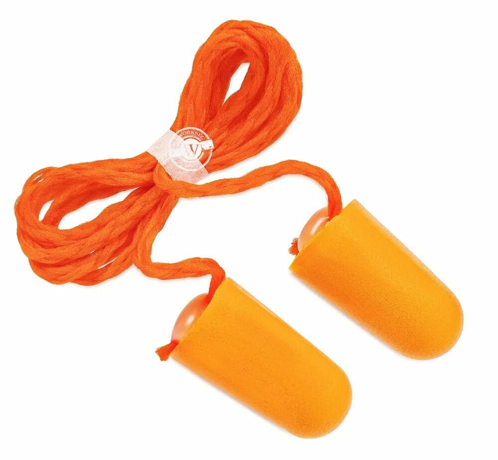 Противошумные вкладыши ( беруши ) 3М 1110 со шнурком ( SNR - 37 дБ ), 5 пар.