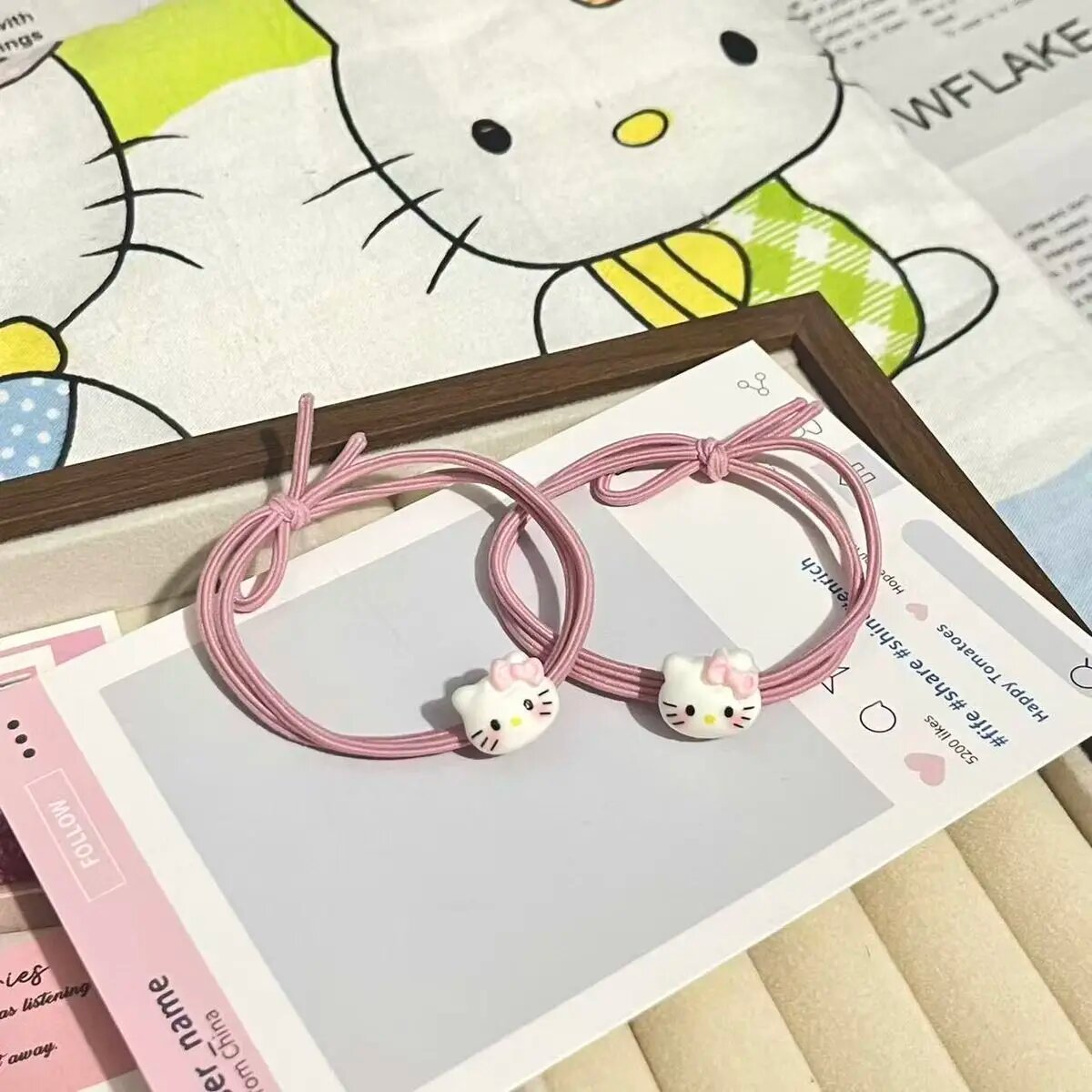 Резинка Hello Kitty розового цвета keeppley Розовый, 2pcs