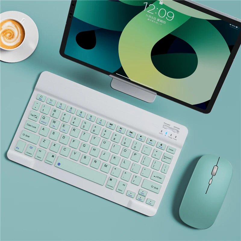 Ультратонкая Портативная Bluetooth-совместимая Мини-клавиатура Для iPad, iPhone, Android Green