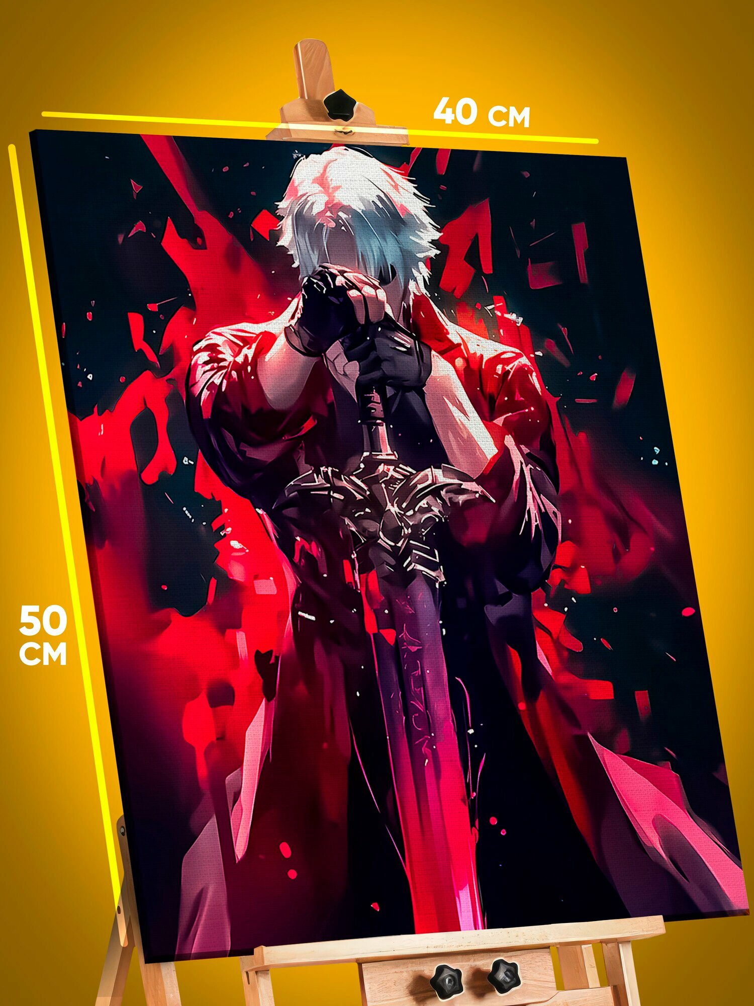 Картина на стену интерьерная на холсте с подрамником 40х50 Devil May Cry Игра Данте