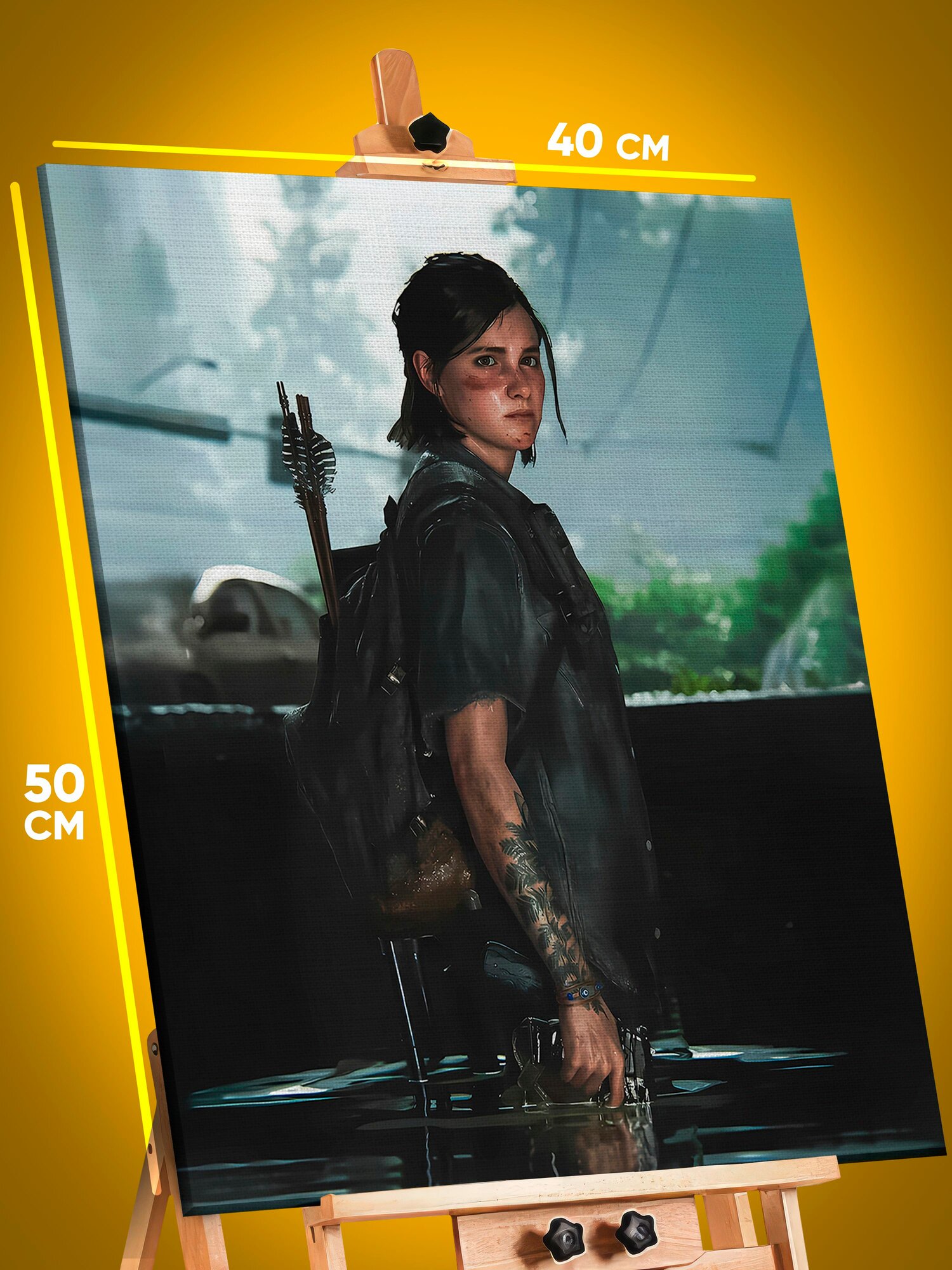 Картина на стену интерьерная на холсте с подрамником 40х50 The Last of Us Игра Элли