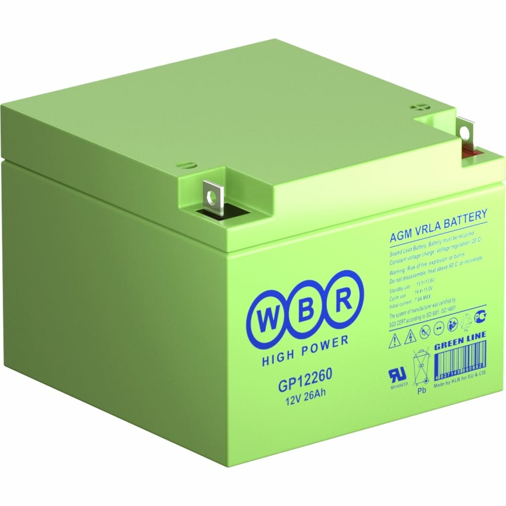 Аккумулятор для ИБП WBR GP12260 12В, 26 Ач УТ-00000218