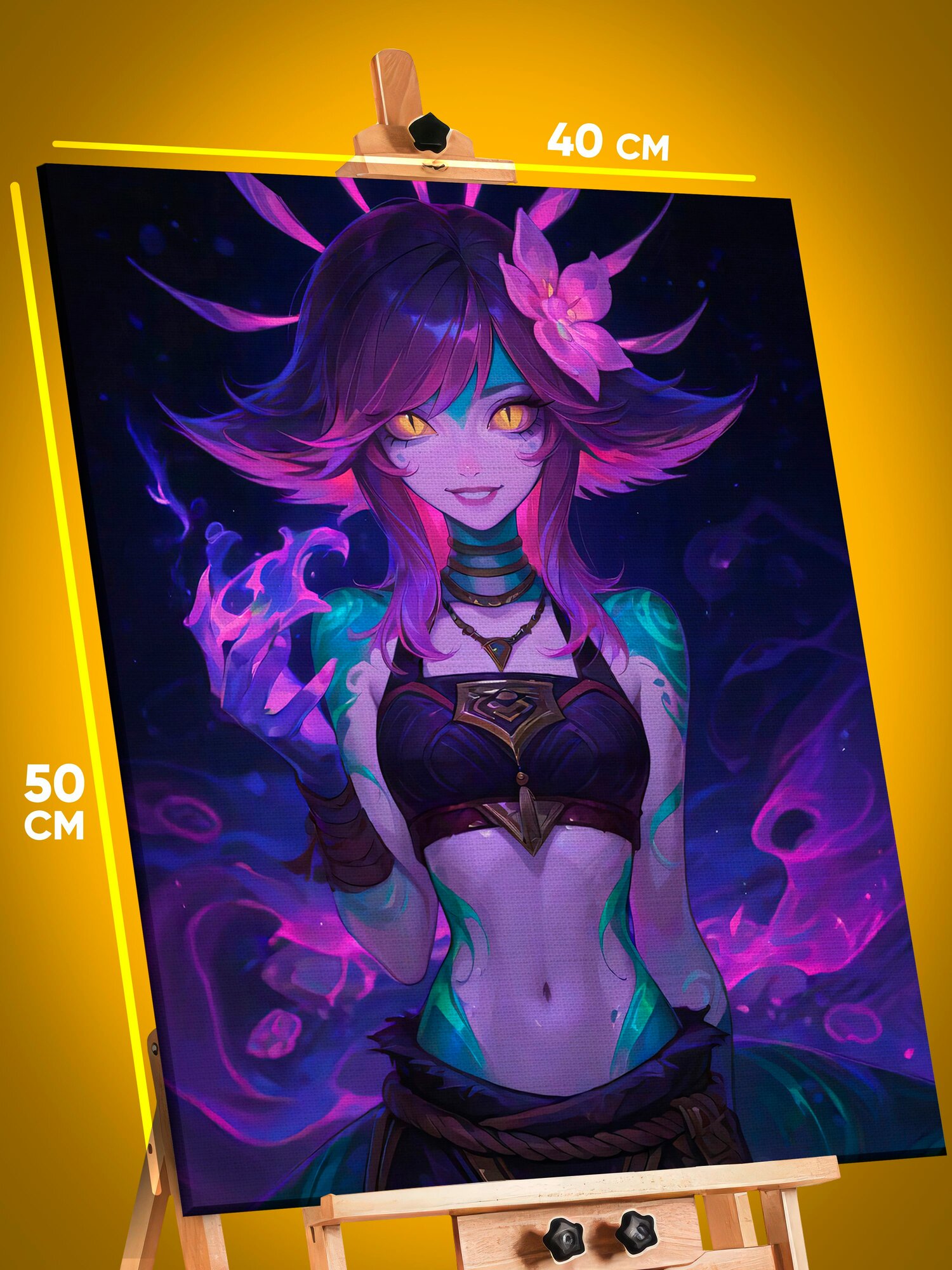 Картина на стену интерьерная на холсте с подрамником 40х50 League Of Legends Игра Нико