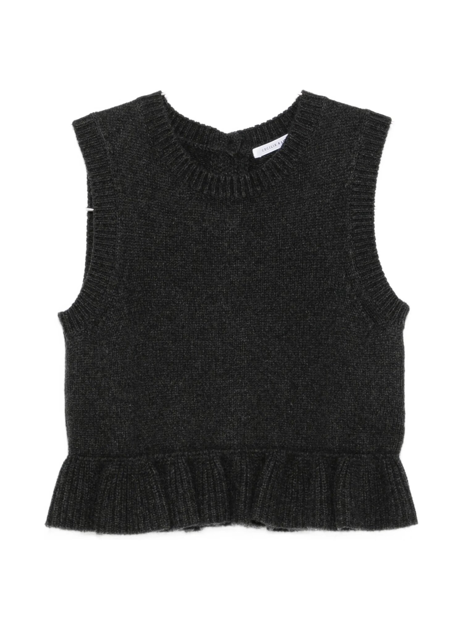 Жилет Ruffled button-back vest