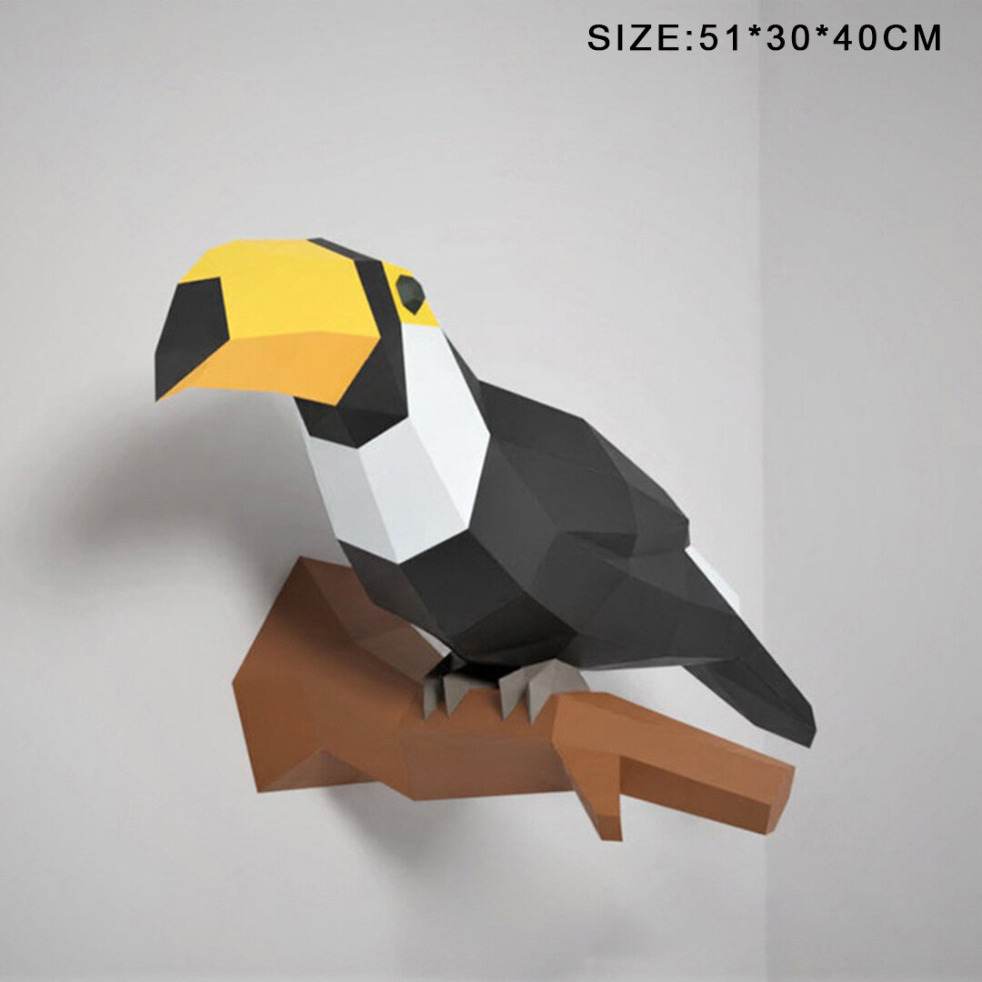 Белоголовый орел из бумаги, бумажная поделка ручной работы, 3D модель для стенового декора, набор для складывания