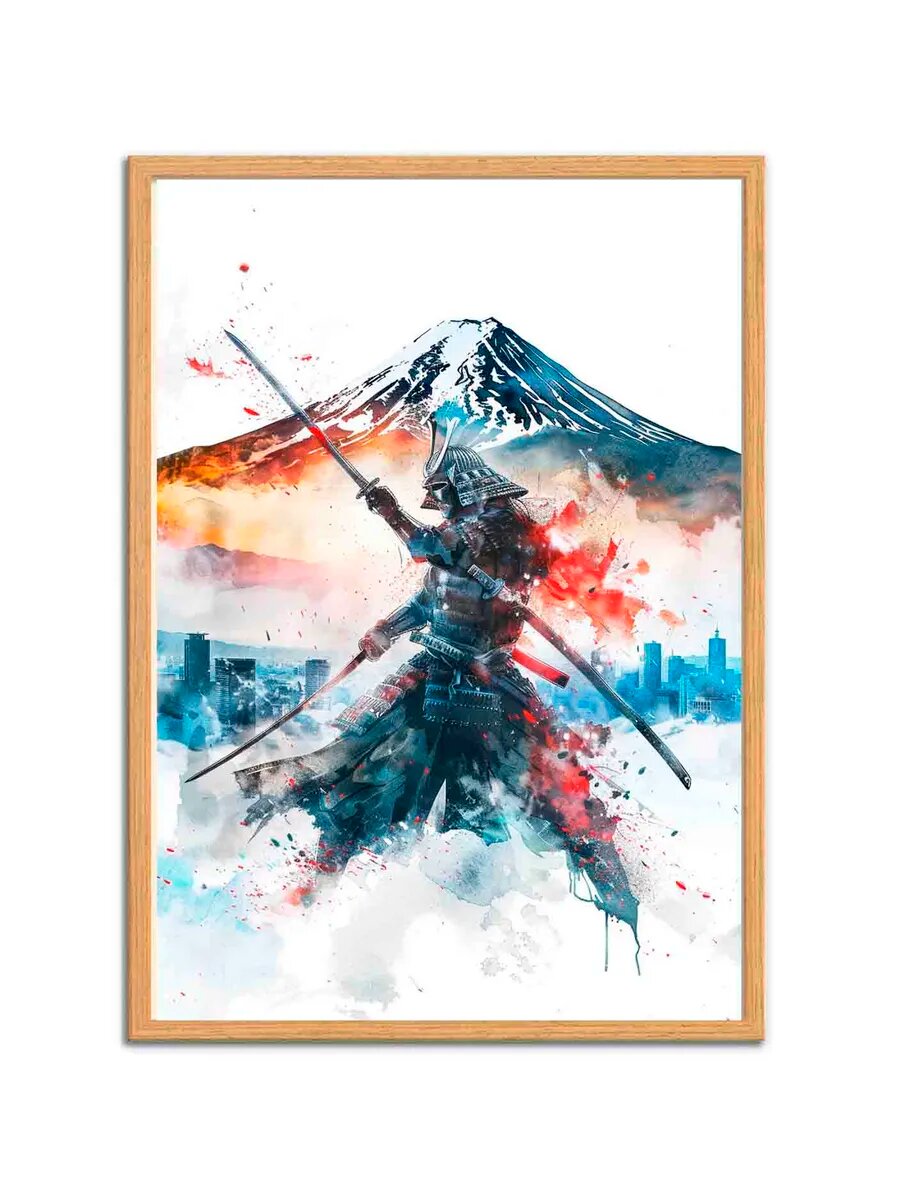 Перепелиное фермерское животное Самурай 2, Плакат 30x42см