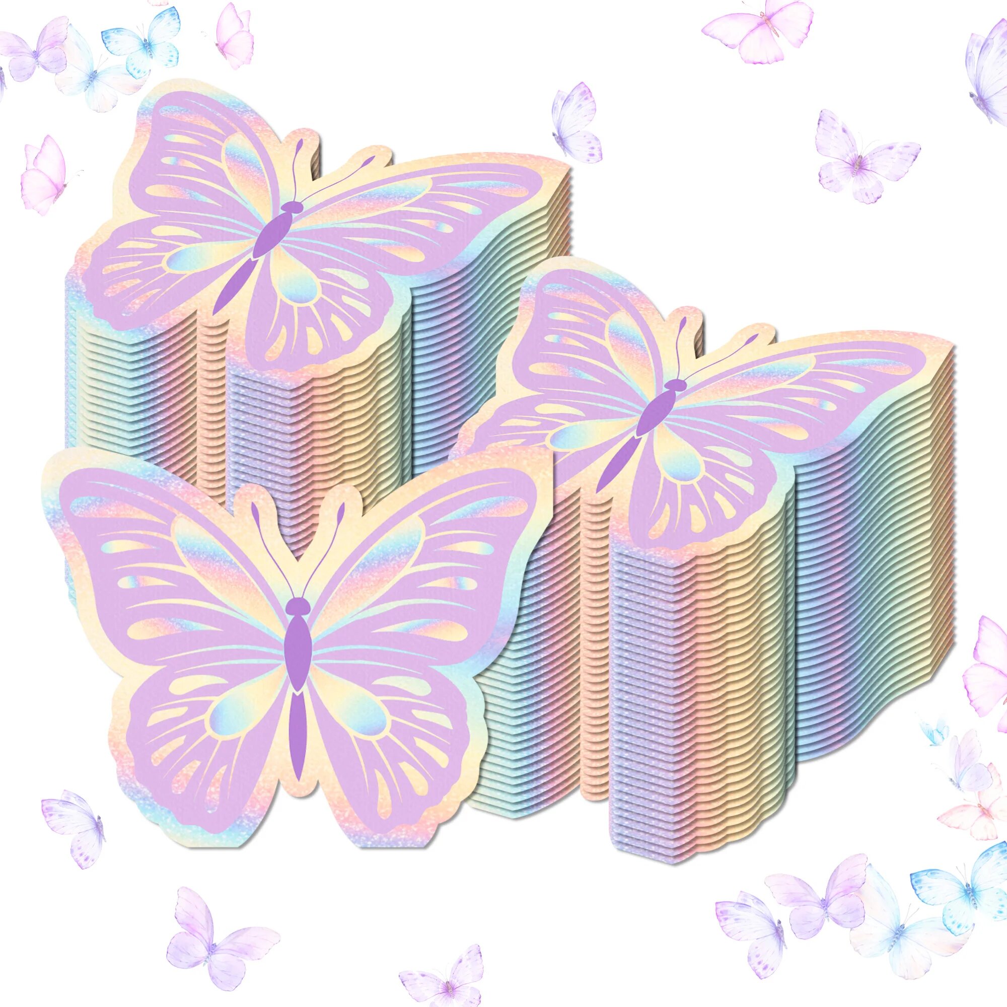 Одноразовые бумажные салфетки с радужным лимоном и арбузным узором 20pcs, Butterfly-YX027