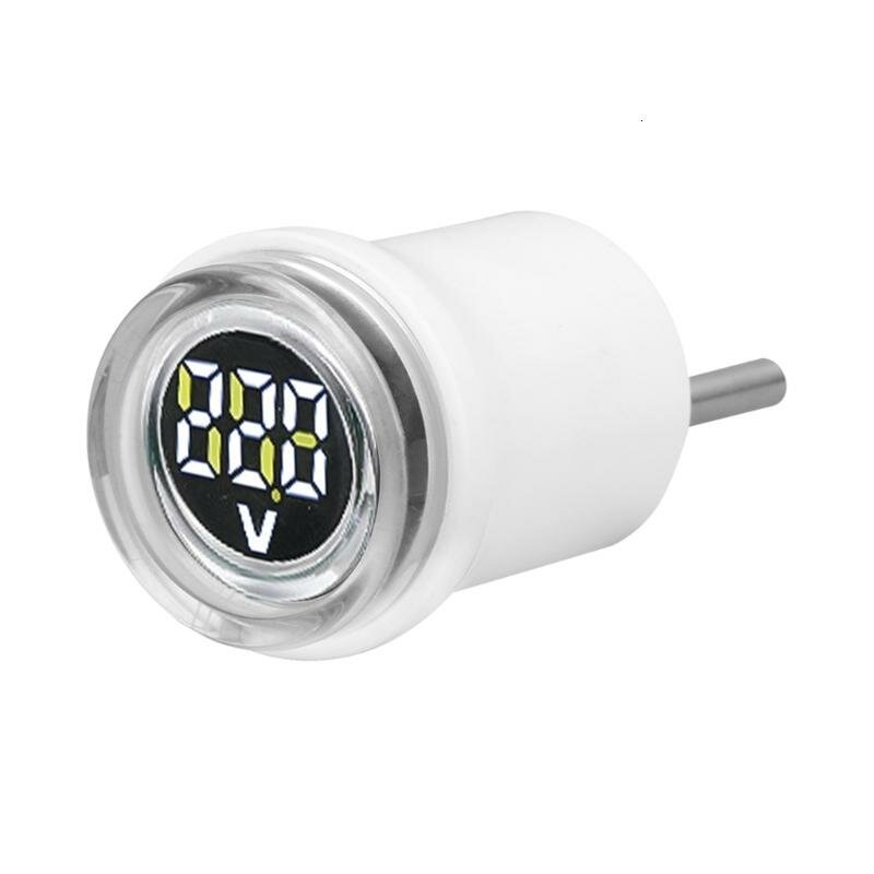 Вольтметр DC230V цифровой круглый, Белый