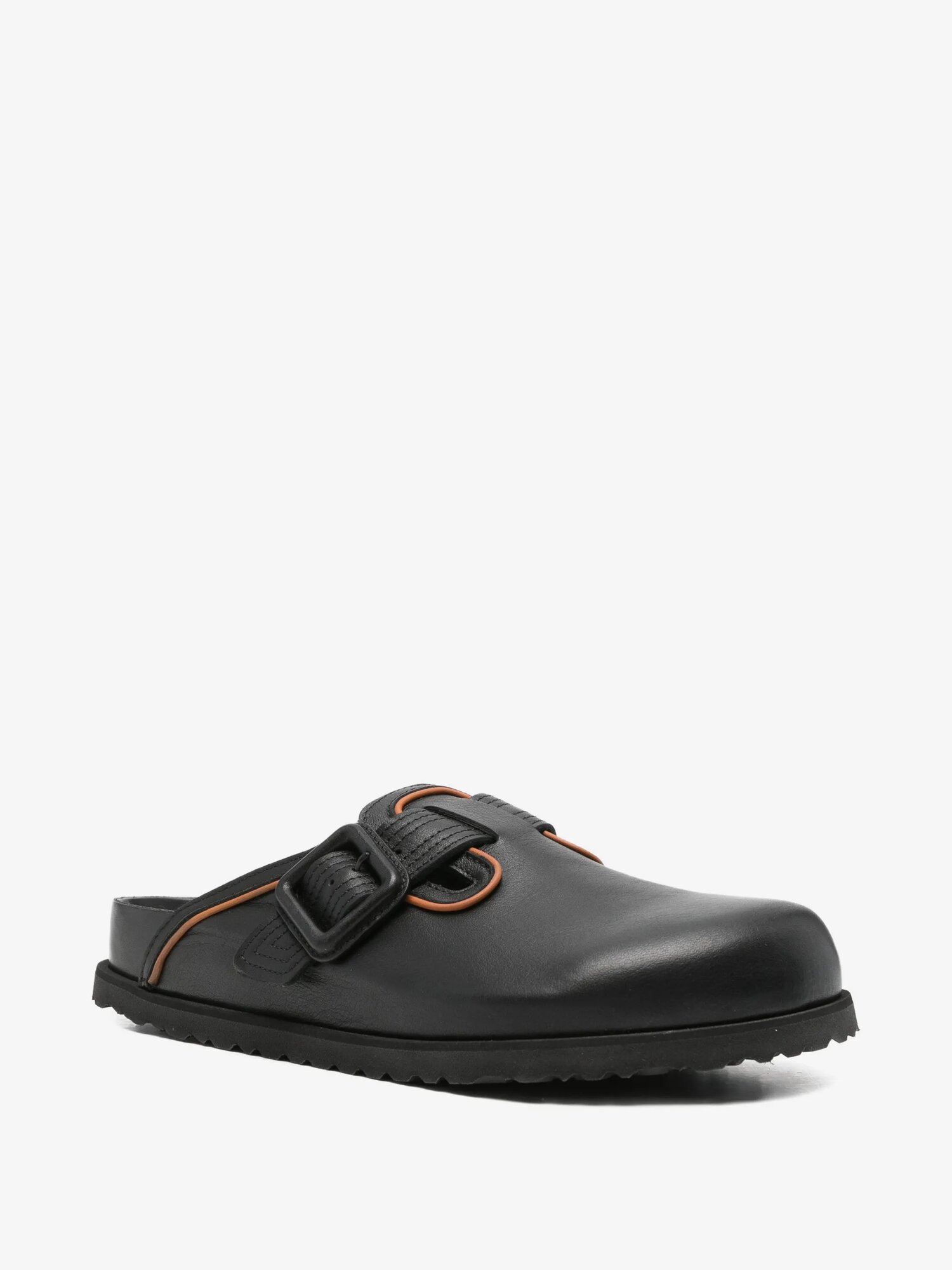 Мюли Birkenstock Buckle-fastening leather mules, размер 44 EU, black — фото 1
