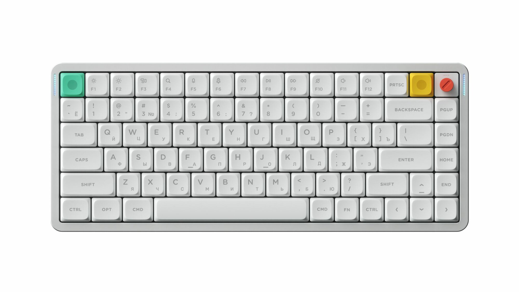 Беспроводная ультратонкая механическая клавиатура Nuphy AIR75v3 Nova White, RGB, Hot Swap, Red Nano Switch, NuPhy IO 2.0