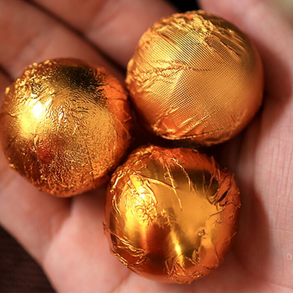 600 Штук Фольга Для Обертывания Конфет И Шоколада Golden 10X10X0 01Cm