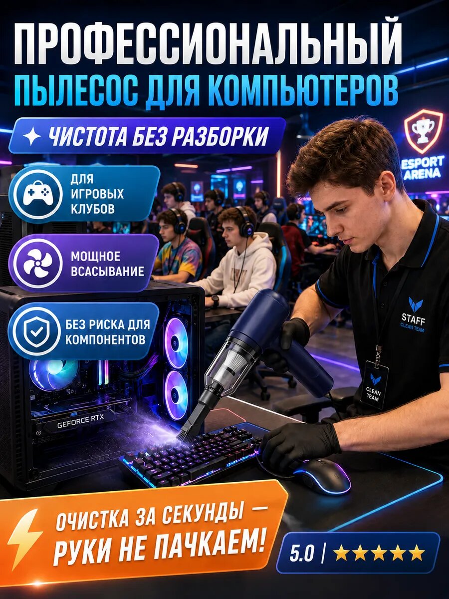 Воздуходувка аккумуляторная мощная для пк с пылесосом