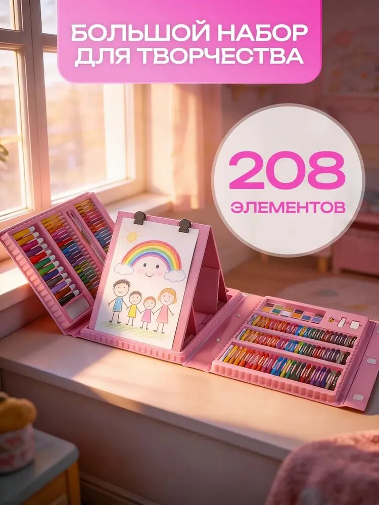 Набор ручек Кисть, толщина линии: 0.5 мм, цвет: Разноцветный, 208 шт.