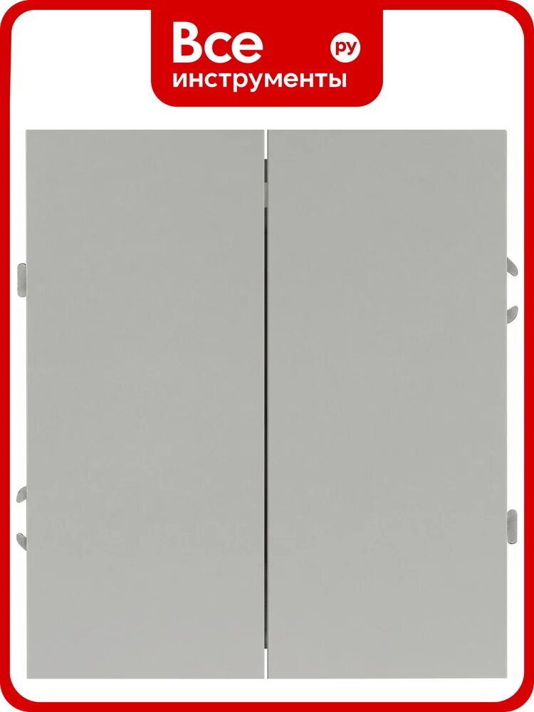 Переключатель ЭРА Arktik 16-1106-03 двойной 10АХ-250В алюминий Б0070366