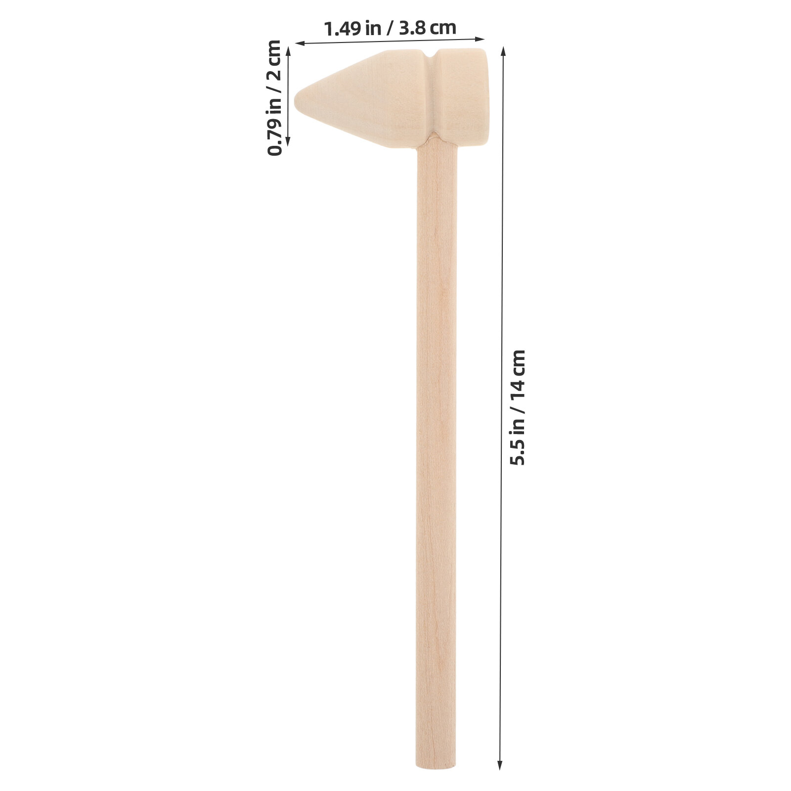 5 Шт Деревянные Молотки Игрушки Небольшого Размера 14.00X3.80X2.00Cm