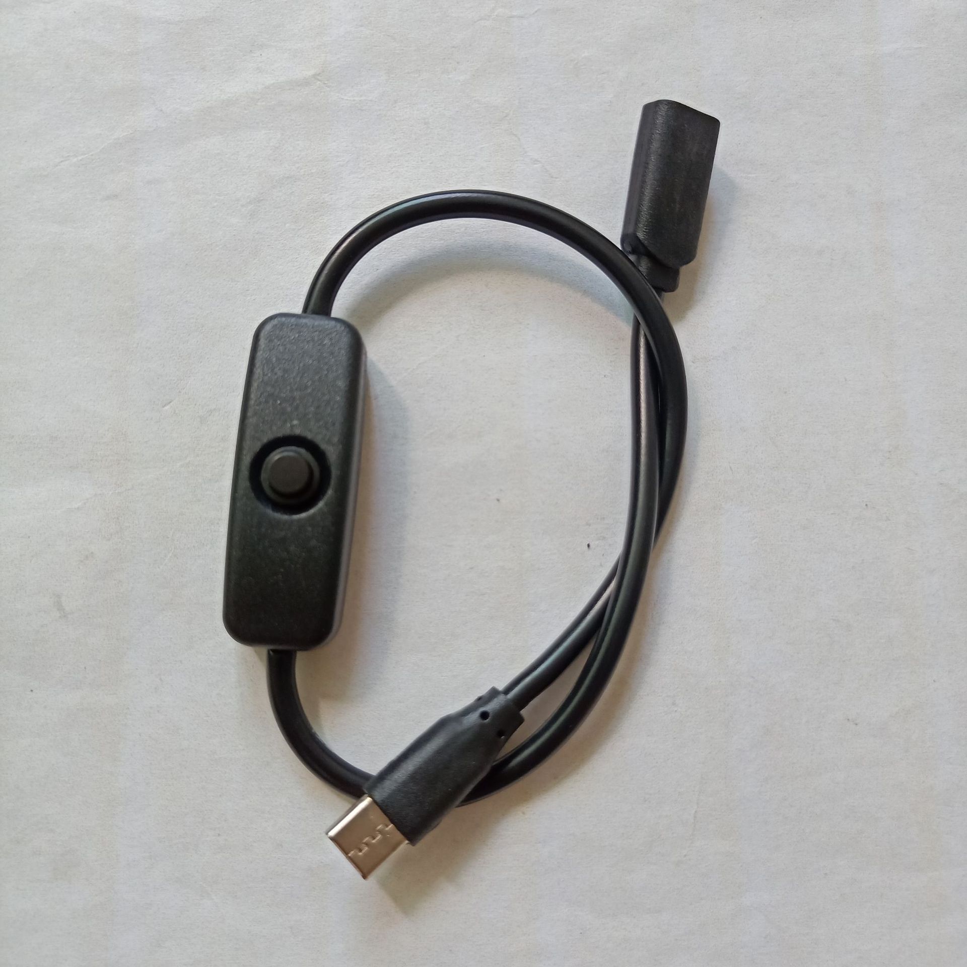 USB Type-C кабель-удлинитель с 501-кнопочным выключателем для Raspberry Pi 4A, черный