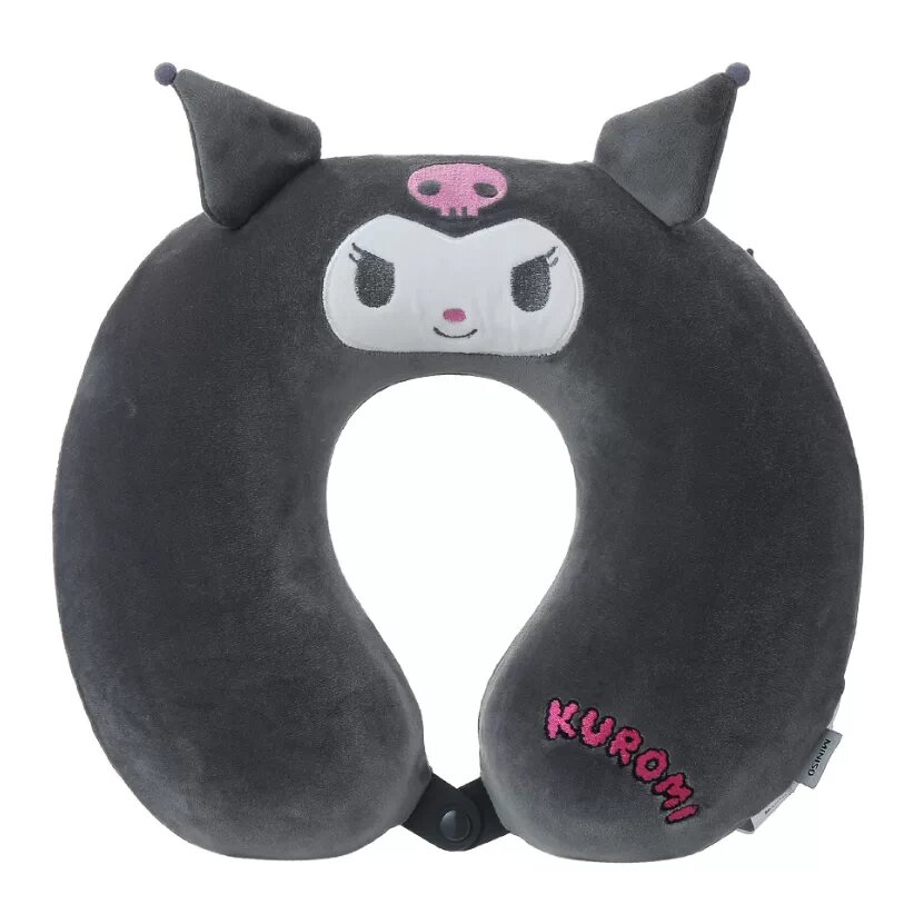 Подушка U-образной формы MINISO Kuromi из пены с эффектом памяти для путешествий, командировок, поддержки шеи, офисных