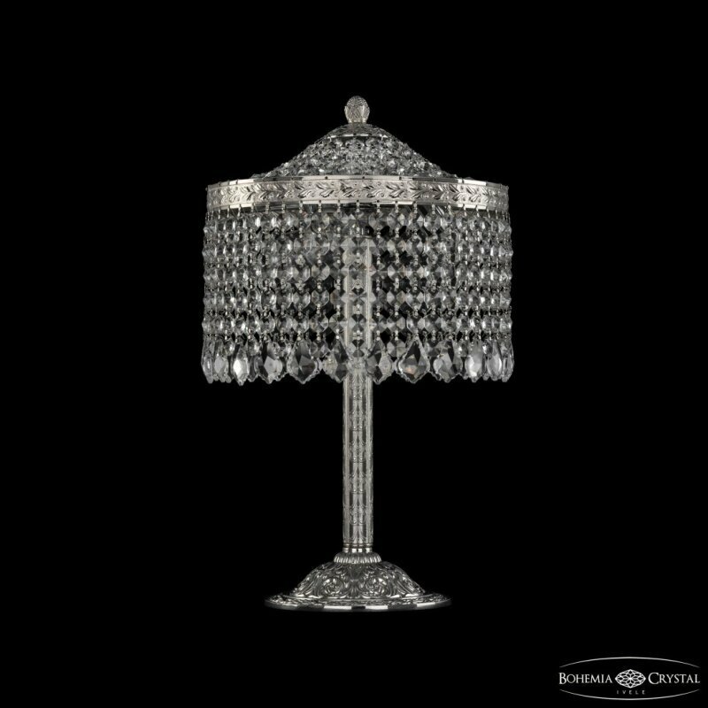 Настольная лампа декоративная Bohemia Ivele Crystal 1920 19201L6/25IV Ni Leafs