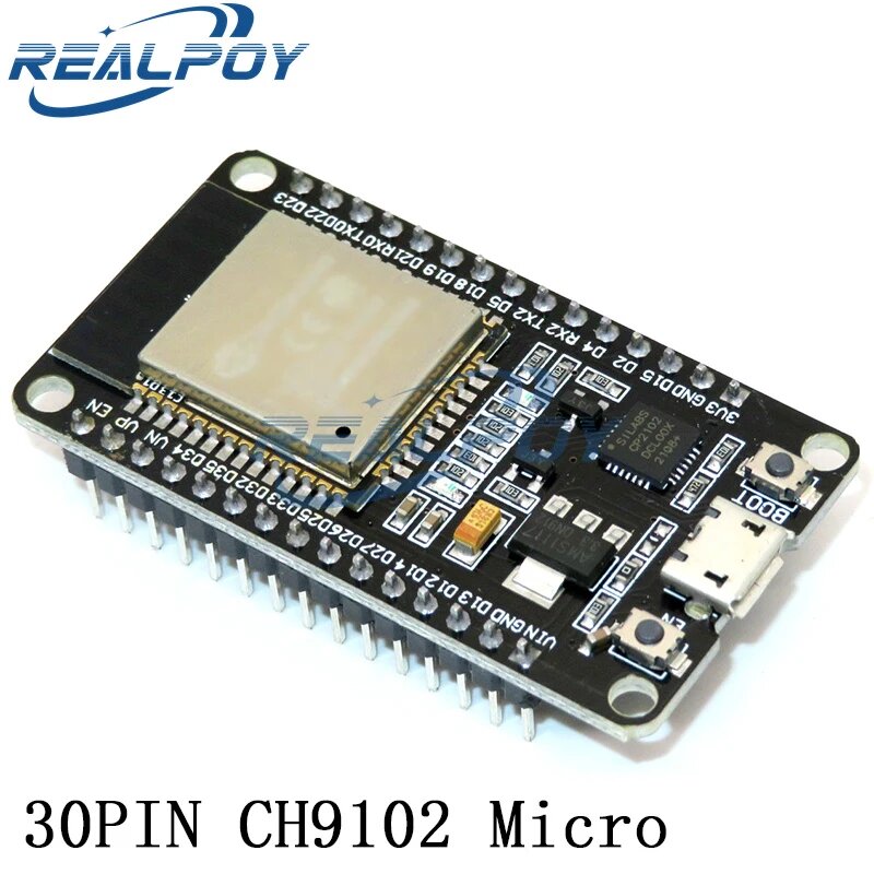 ESP-32S ESPWROOM32 плата REALPOY 30P CH9102 Micro