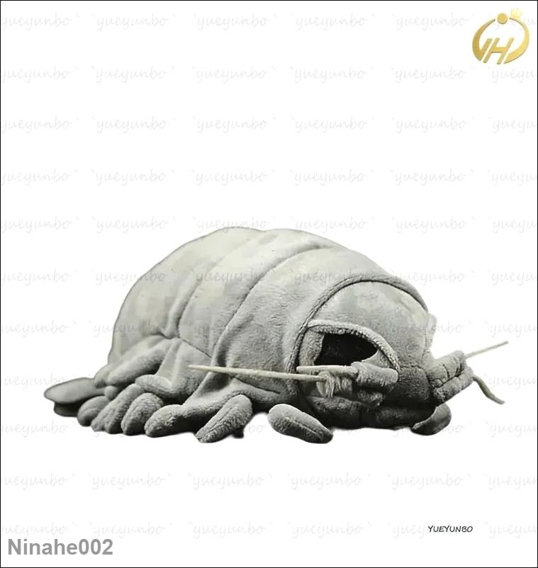 Мягкая игрушка изопод Isopod 20 см, реалистичная серая фигурка из волокна для коллекции и игр