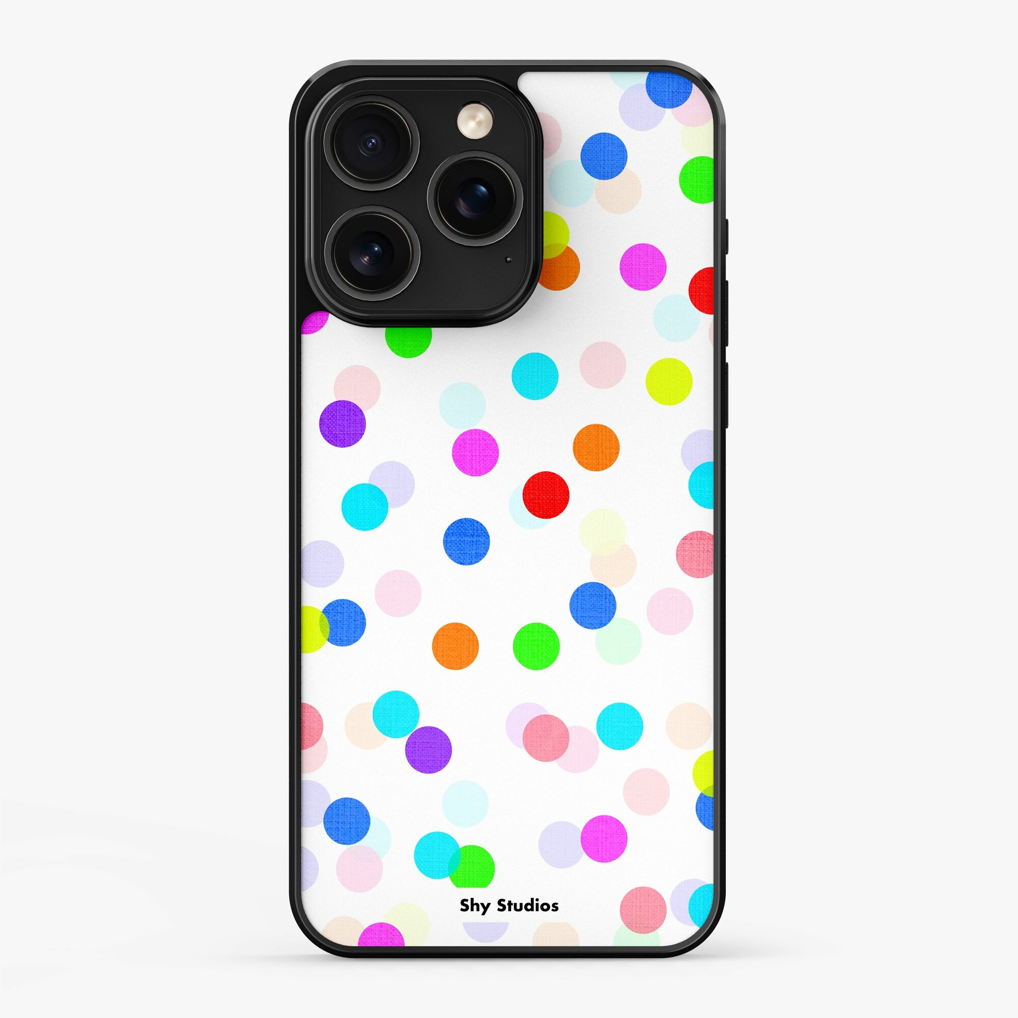 Чехол на iPhone 15 Pro от Shy Studios - Polka Dots MM Color
