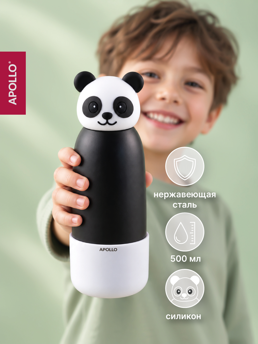 Термос Apollo "Mascota", объем 500 мл, нержавеющая сталь, силикон