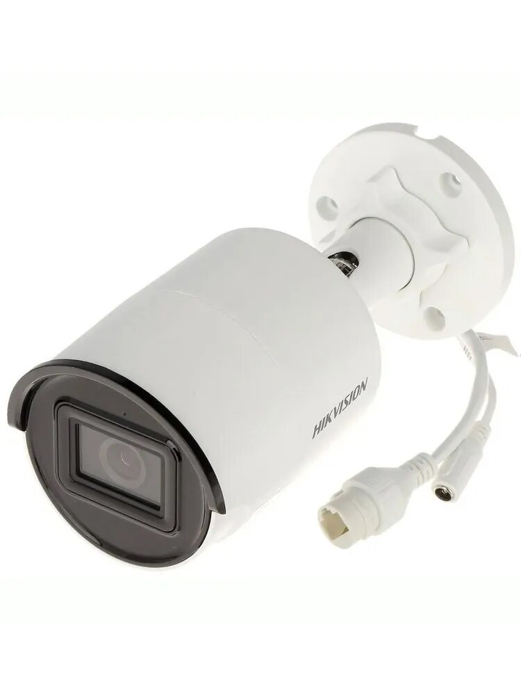 Видеокамера IP HIKVISION DS-2CD2083G2-IU(2.8mm) 8Мп уличная цилиндрическая с EXIR-подсветкой до 40м и технологией AcuSense; объектив 2.8мм