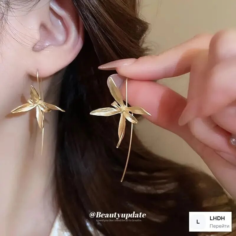 Серьги, золото — фото 1