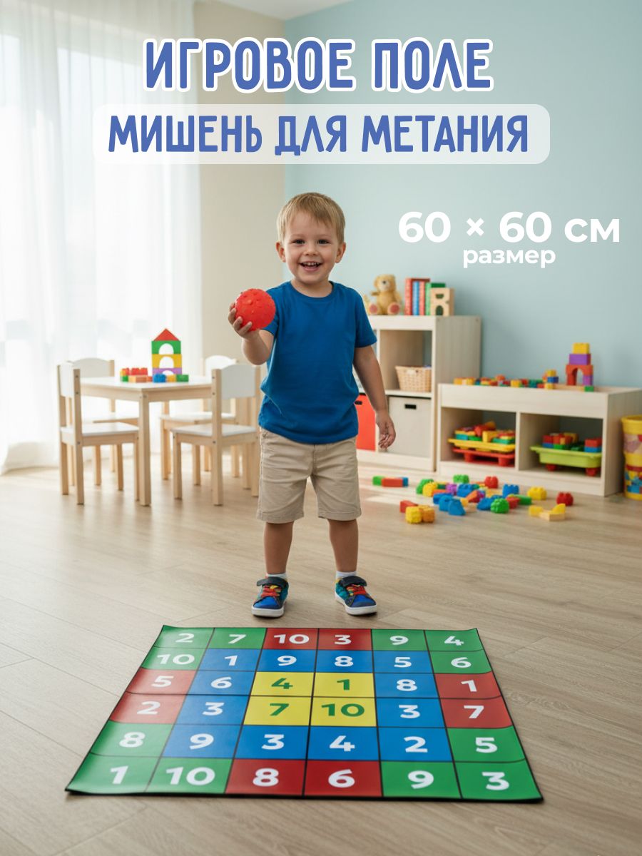 Мишень для метания игровое поле на банере счет до 10