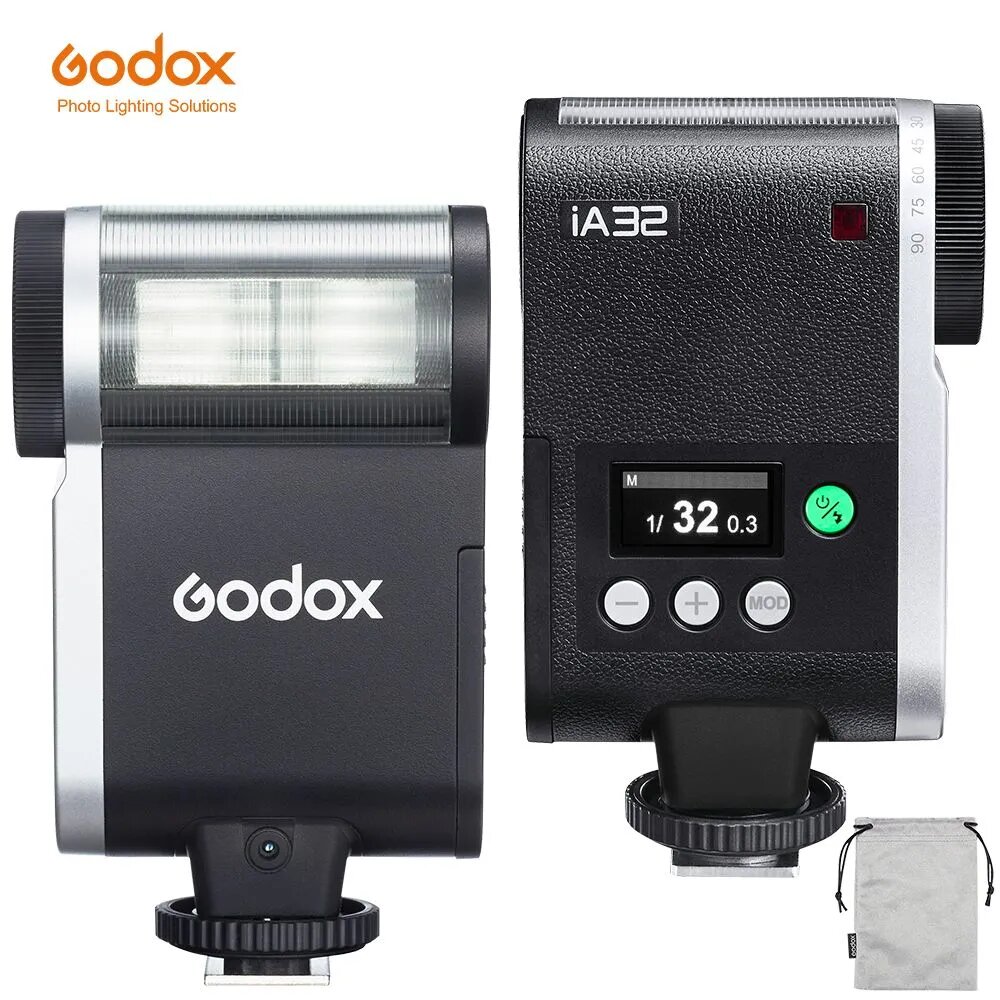 Godox iA32 Mini Camera Вспышка до 490 Полная мощность 6200K CCT Оптические режимы S1/S2