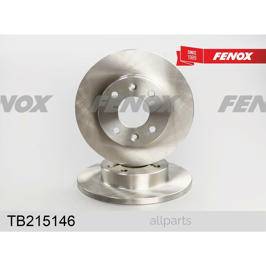 FENOX TB215146 диск тормозной Передний 238*41*12мм 4 отверст. не вентилируемый Lada Largus 12- Renault Clio II