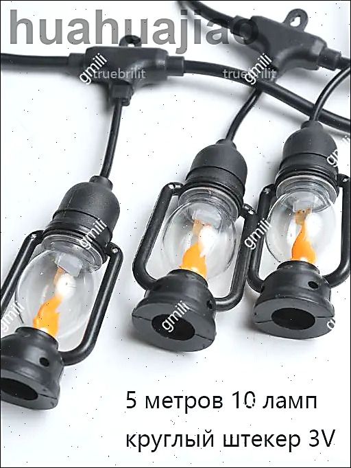 Truebrilit Электрогирлянда уличная Свеча светодиодная 10 ламп, 5 м, питание 3 в, 1 шт