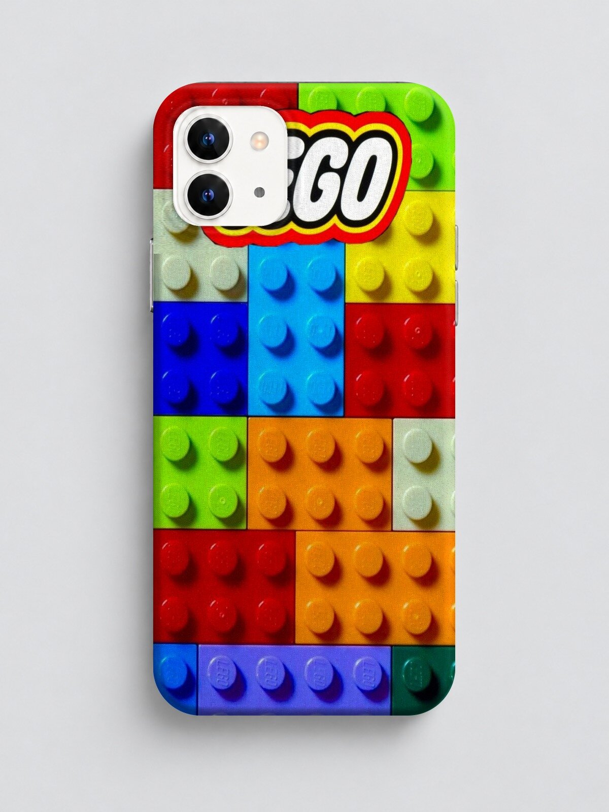 Силиконовый чехол на iphone 12 LEGO логотип
