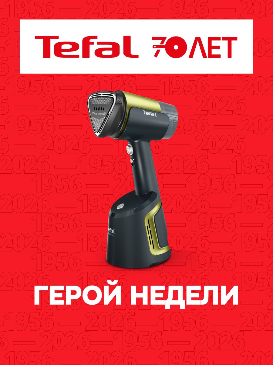 Отпариватель для одежды ручной Tefal AeroSteam DT9810F1, резервуар для воды 100 мл, быстрый нагрев