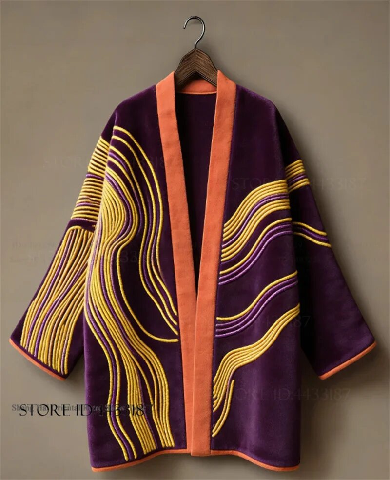 Кимоно кардиган Kimono Cardigan 20, фиолетовый