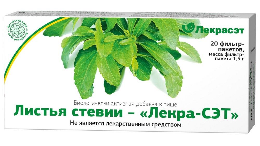 Стевия листья 1,5 20 шт. ф/п лекра-сэт