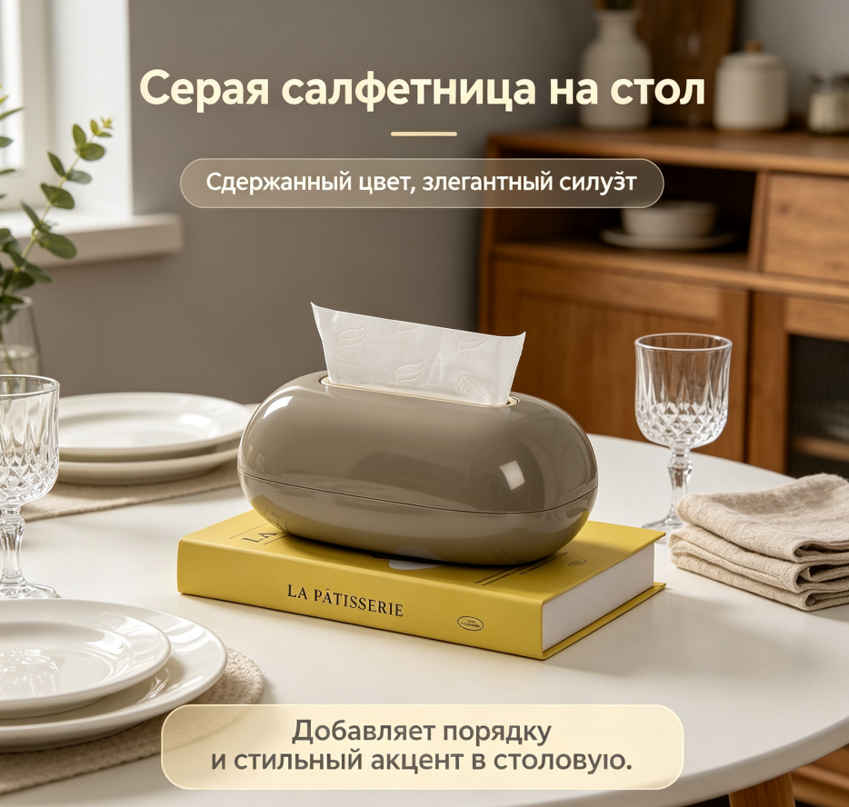 Держатель для салфеток в форме гальки, скандинавский стиль, пластиковая коробка для салфеток, для гостиной и спальни,