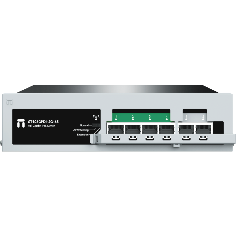 Коммутатор Netis ST106GPDI-2G-65 неуправляемый, 4 порта PoE+ 1 Гбит/с, 2 аплинка 1 Гбит/с, 55 Вт ST106GPDI-2G-65