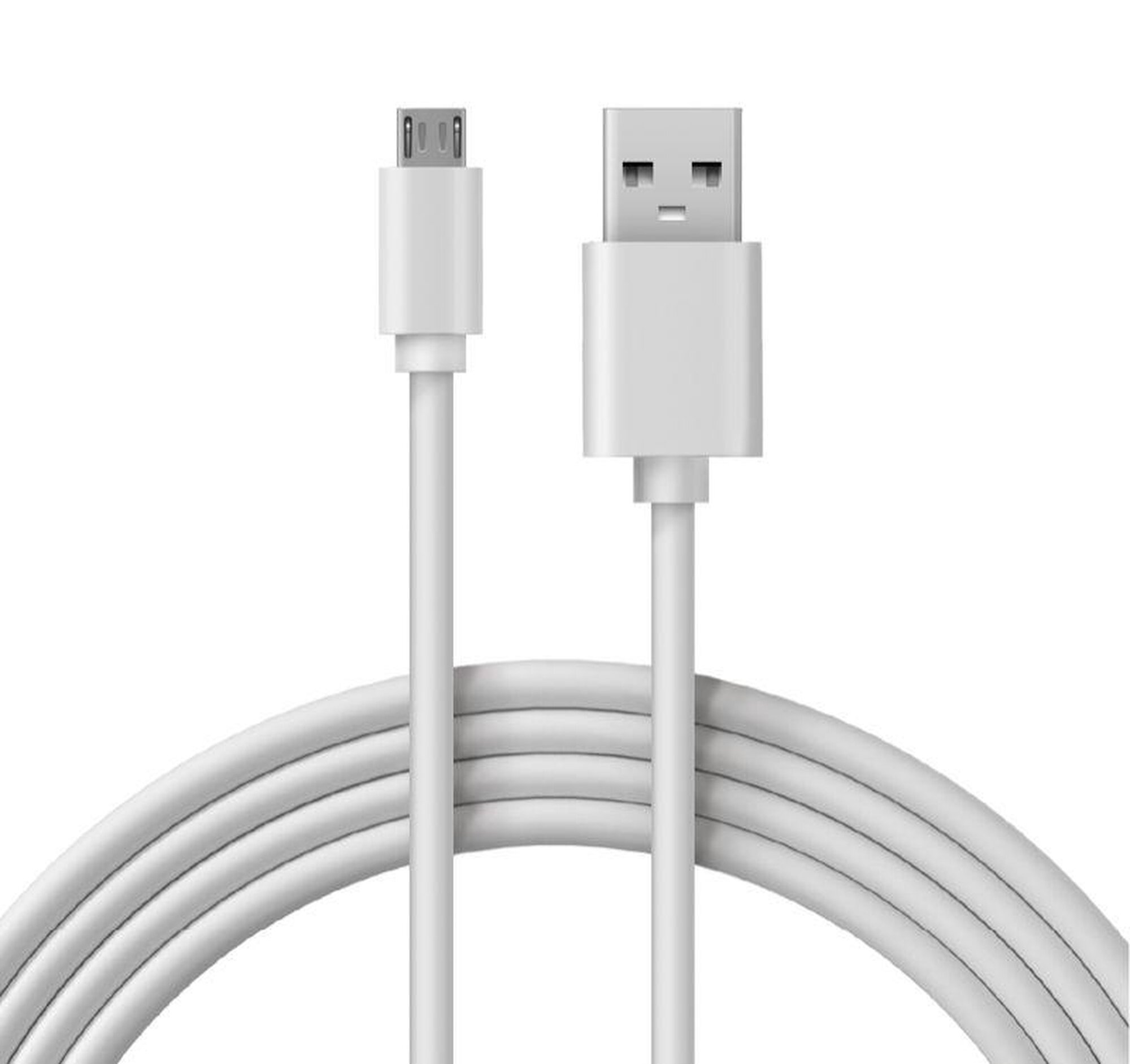 Кабель USB microUSB длинный штекер 1м бел. Rexant 18-4269