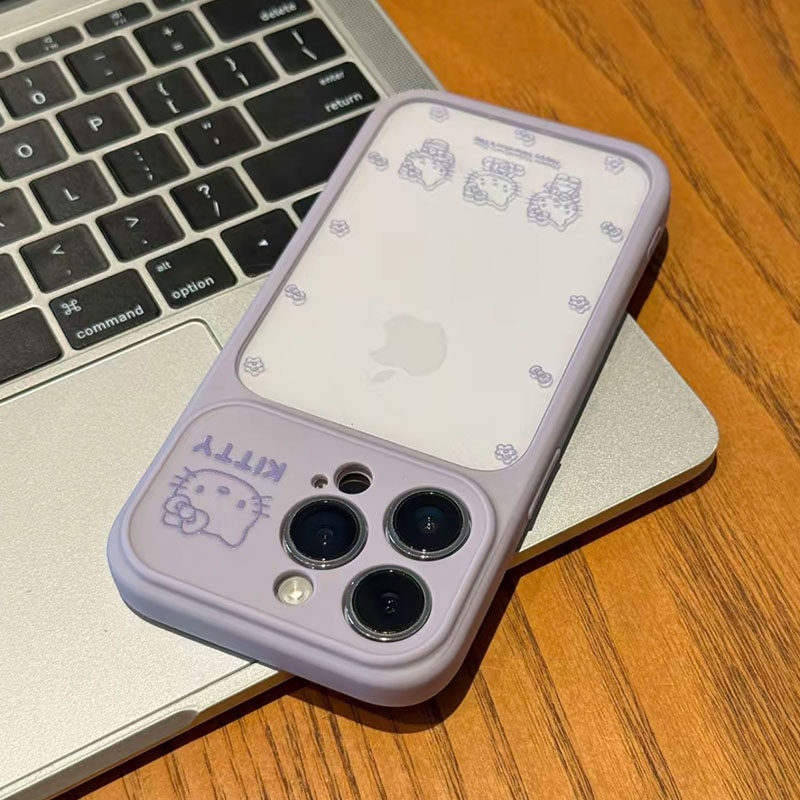 Фиолетовый чехол с кружевной кошкой для iPhone 14, милый мультяшный чехол с двухцветной сменой, ударопрочный