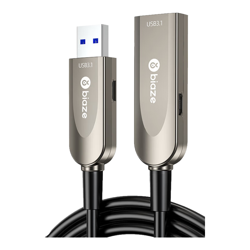 BIAZE Волоконно-оптический кабель USB 3.1 мужской-женский 5 м совместимый с USB 2.0/3.0 Длина：5