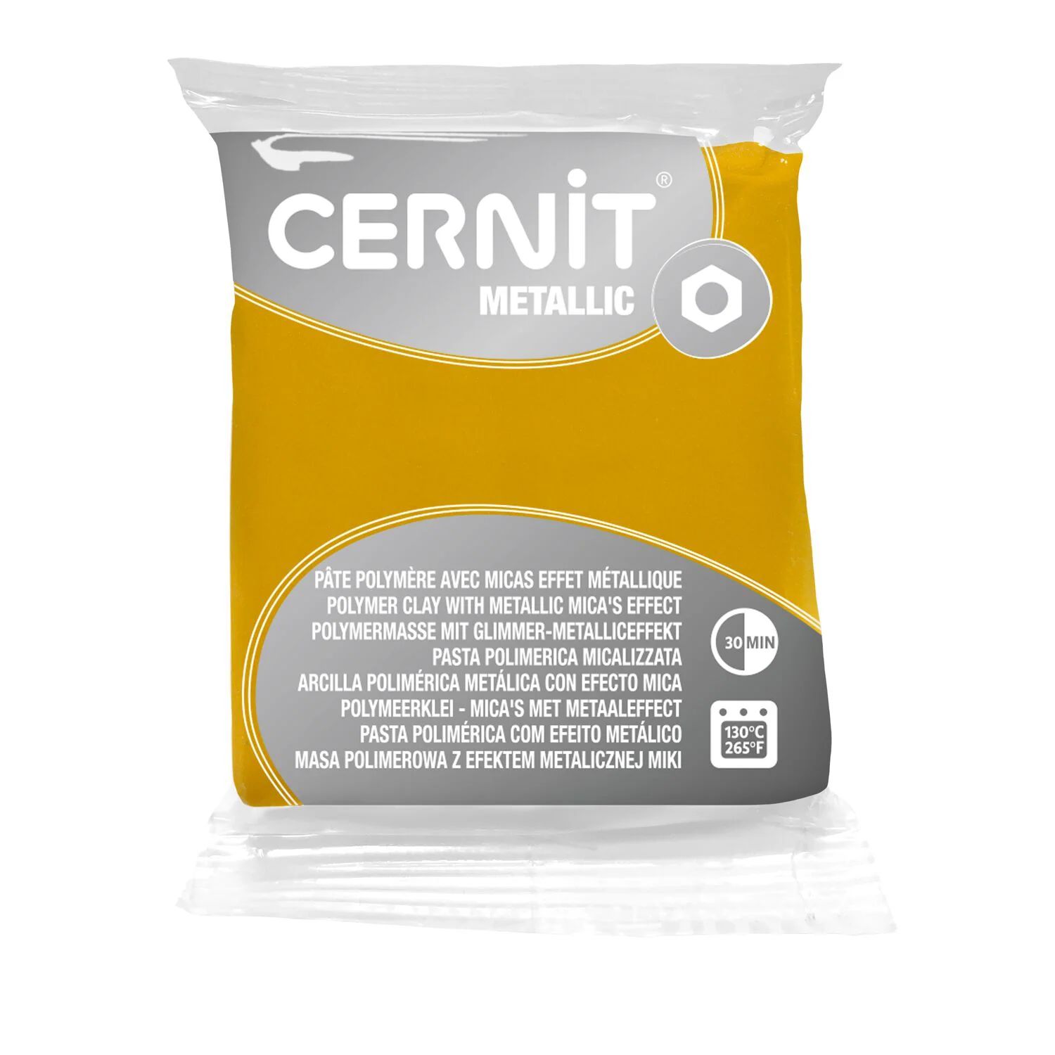 Полимерный моделин "Cernit Metallic" №700 Желтый 56гр