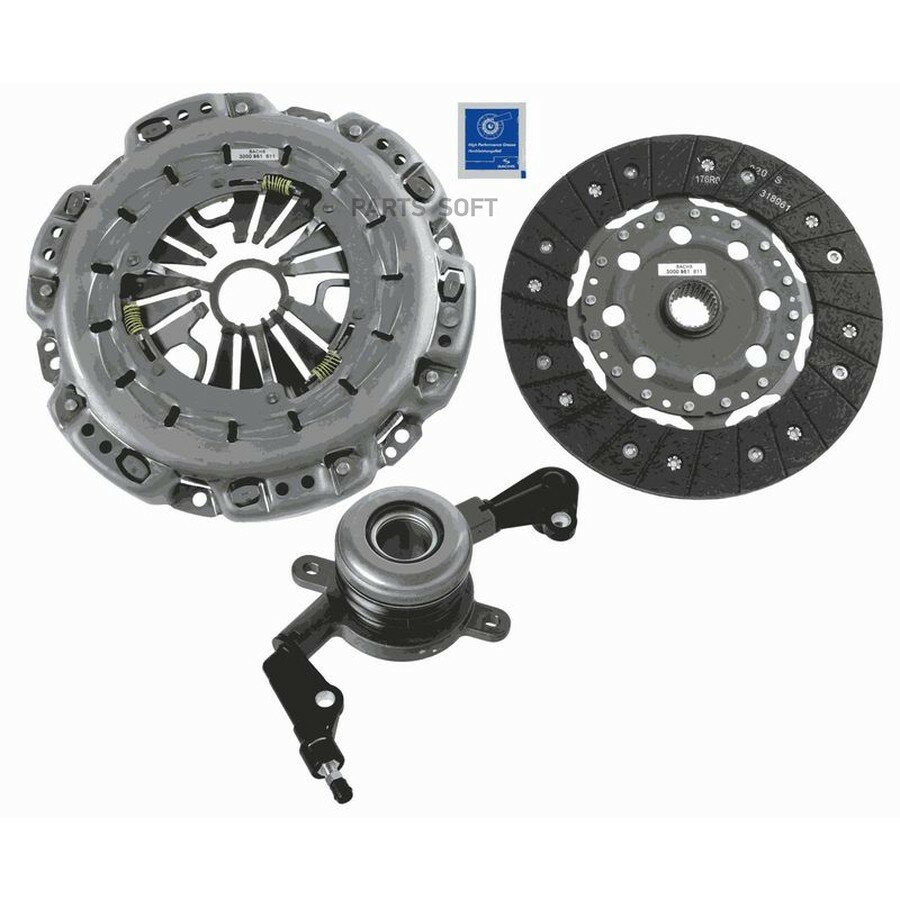 Комплект сцепления от официального дистрибьютора, SACHS, артикул 3000990176